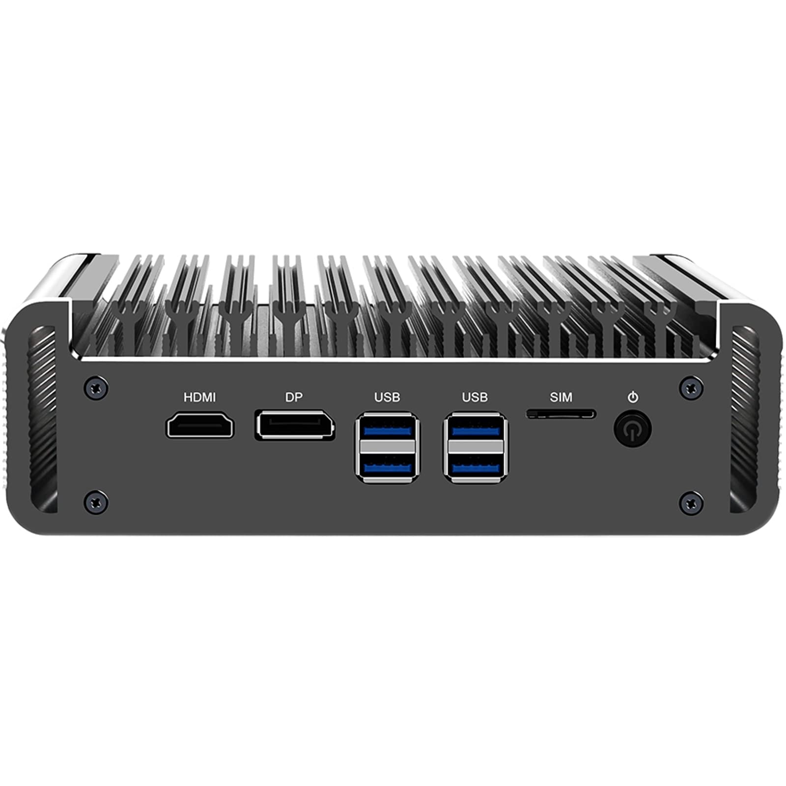 KingnovyPC Firewall Micro Appliance, 4 Port i226 2.5G LAN Fanless Mini PC Celeron J4125, Barebone, 4*USB, HDMI, DP, Ethernet AES-NI VPN Router PC, Openwrt
