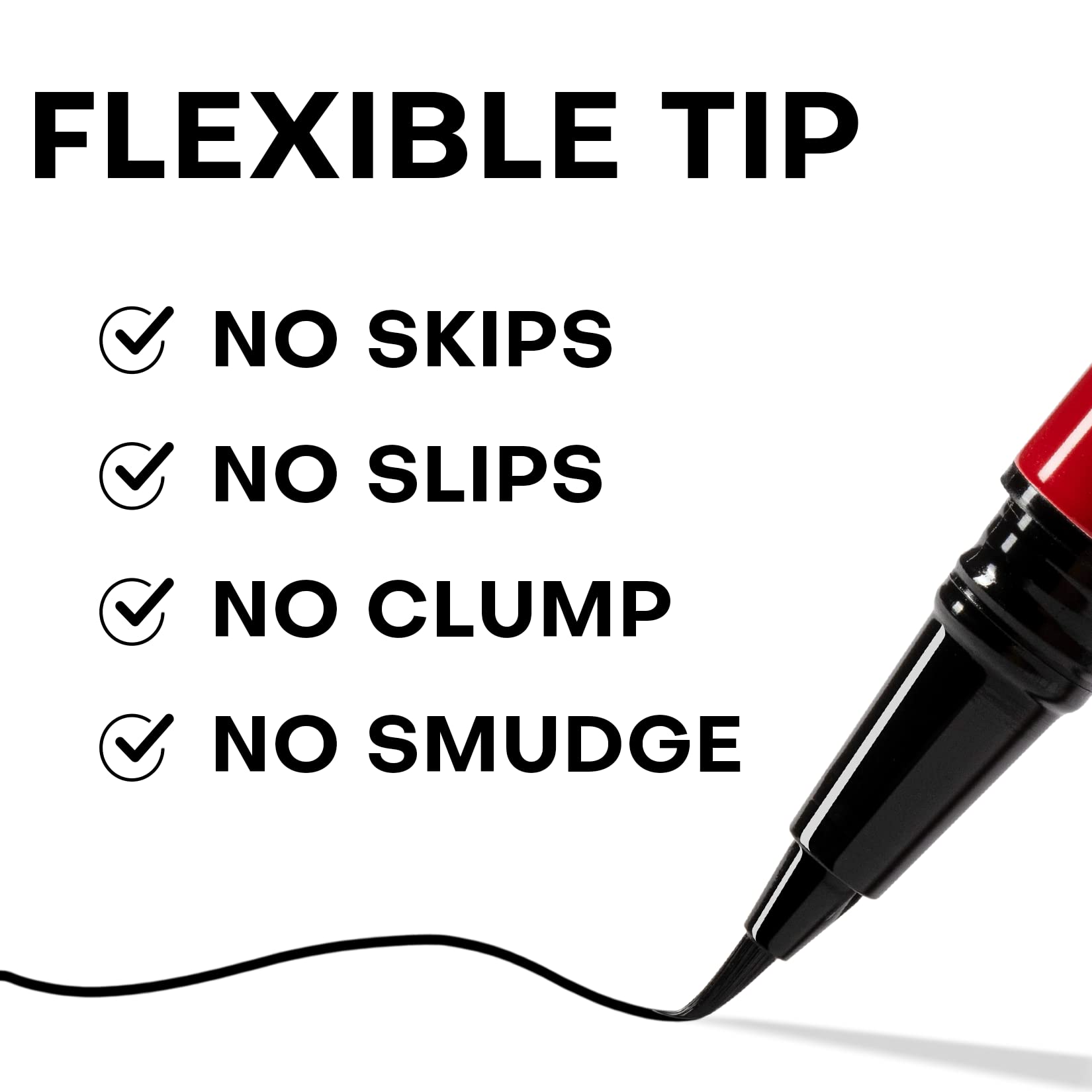 Mistine Tattoo Master Black Liquid Eyeliner Super Slim No-skip Flexible Felt Tip Liner Pen For Precise Eye Makeup Long Lasting Smudge Proof Matte Finish 0.04 fl oz