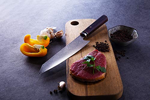 Kiritsuke Chef Knife,GRANDSHARP Kitchen Knife Damascus Pro Sharp VG10 High Carbon Stainless Steel 67-Layer Meat Sushi Fruit Cutting Cleaver Chef Knife[Gift Box]Ergonomic Wooden Handle-8 Inch