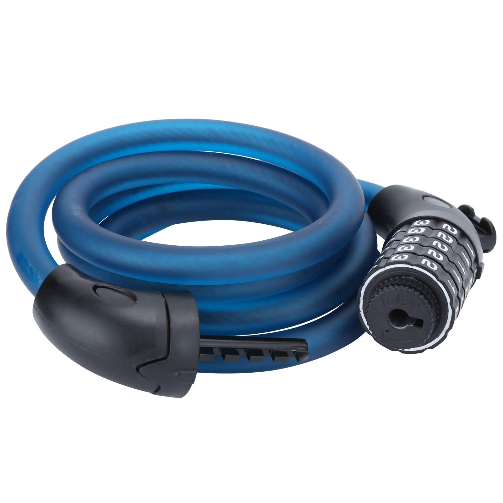 High Efficiency Bike Lock Practical Convenient Bicycle Coded Lock Lightweight Gym for Home Coffee Shop Outdoor(Matte Blue)