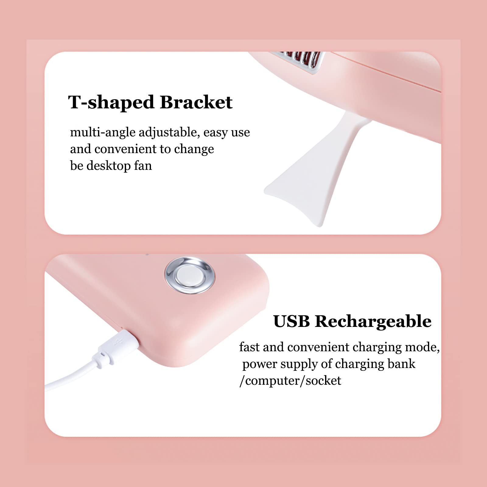 Lash Fan Dryer, AREMOD Eyelash Extensions Fan USB Air Cooling Blower Handheld Eyelash Dryer Mini Lash Fan with Sponge for Lash Extensions Supplies (Pink)