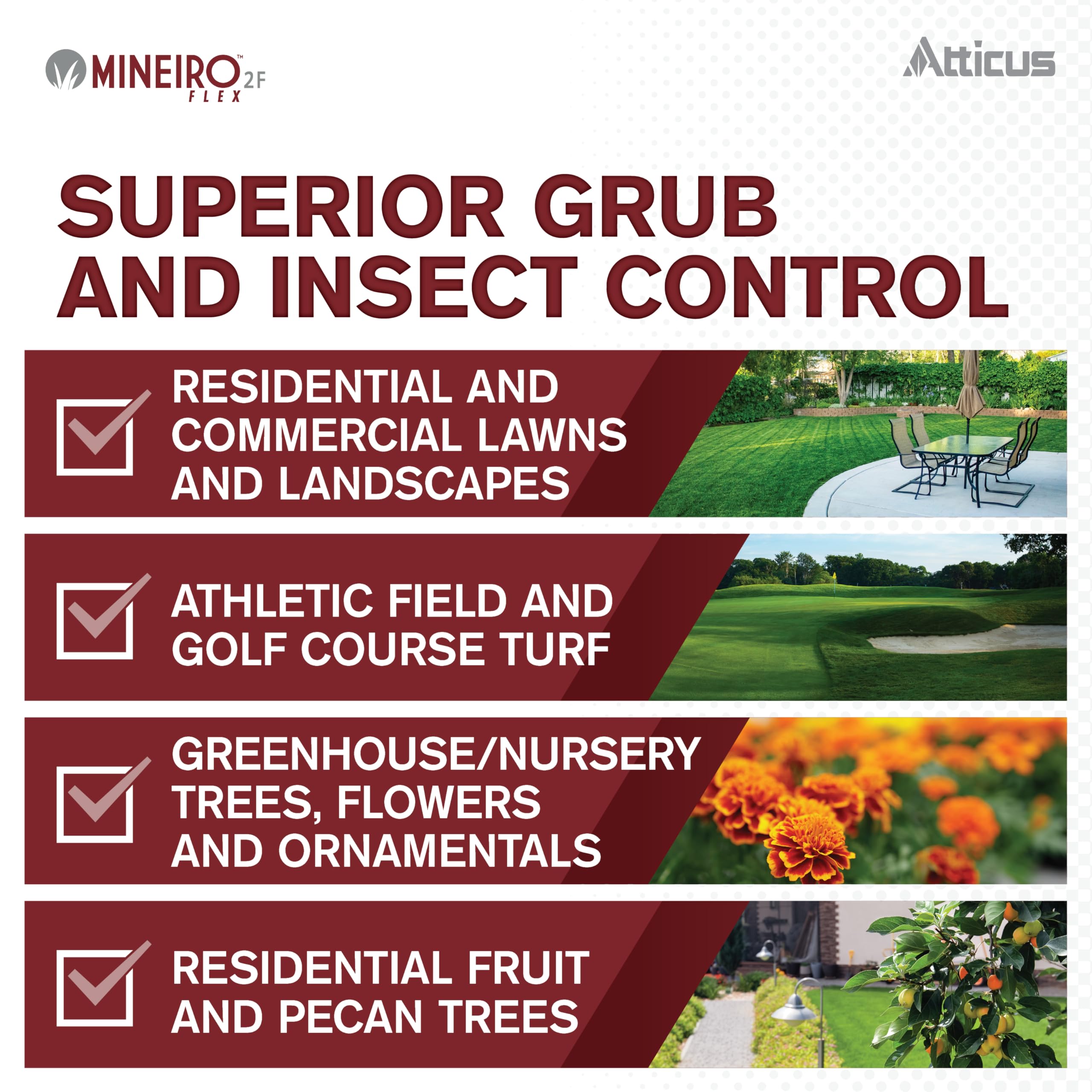 Mineiro 2F Flex Imidacloprid Systemic Insecticide (1 Gal) by Atticus β Grub and Insect Control in Lawns and Landscapes