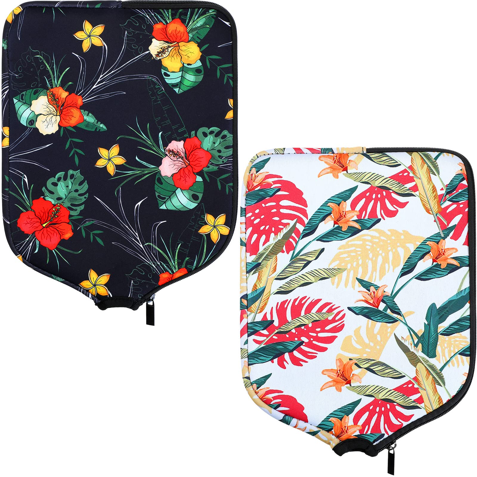 Kathfly 2 Pcs Paddle Cover Compatible with Pickleball Racquets Neoprene Individual Racket Case Protective Paddle Sleeve for Men Women Gifts