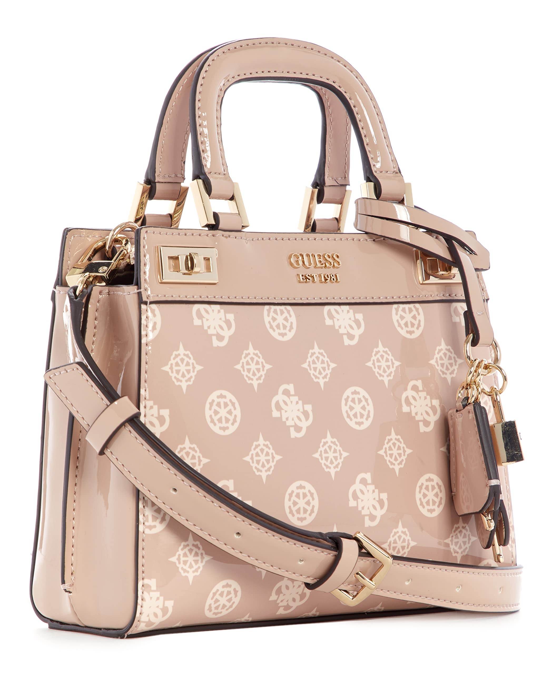 GUESS Katey Mini Satchel, Blush Logo
