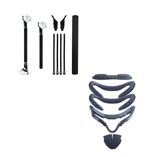Long Stick Handle Bracket and Five Piece Set VR Face Interface Support for Quest 2