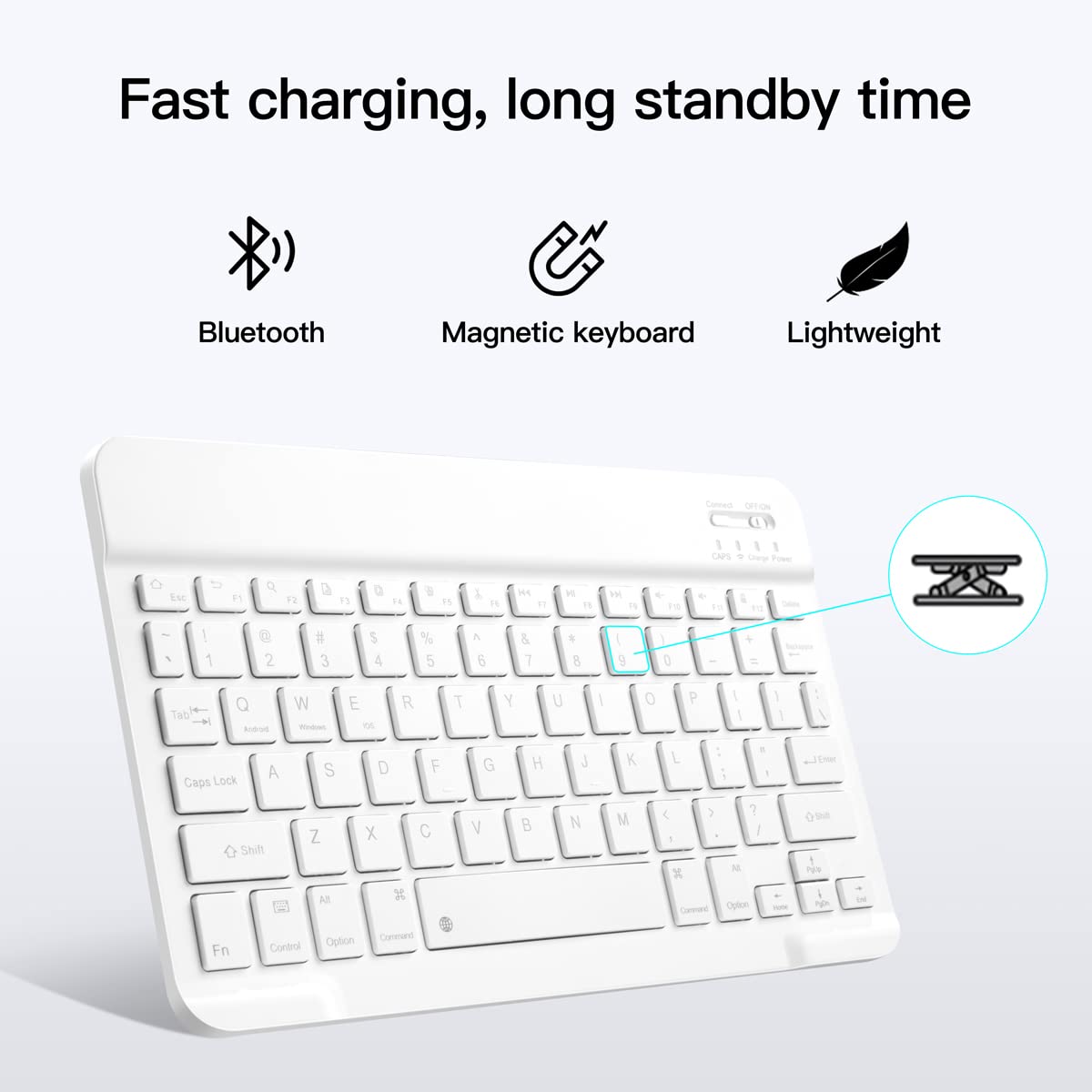 LeiJue Keyboard Smart Case for iPad 10th Generation 10.9 inch 2022,Pu Leather Stand Cover with Magnetic Detachable Keyboard fit for iPad 10th Generation 10.9" 2022,Auto Sleep/Wake (Yellow)