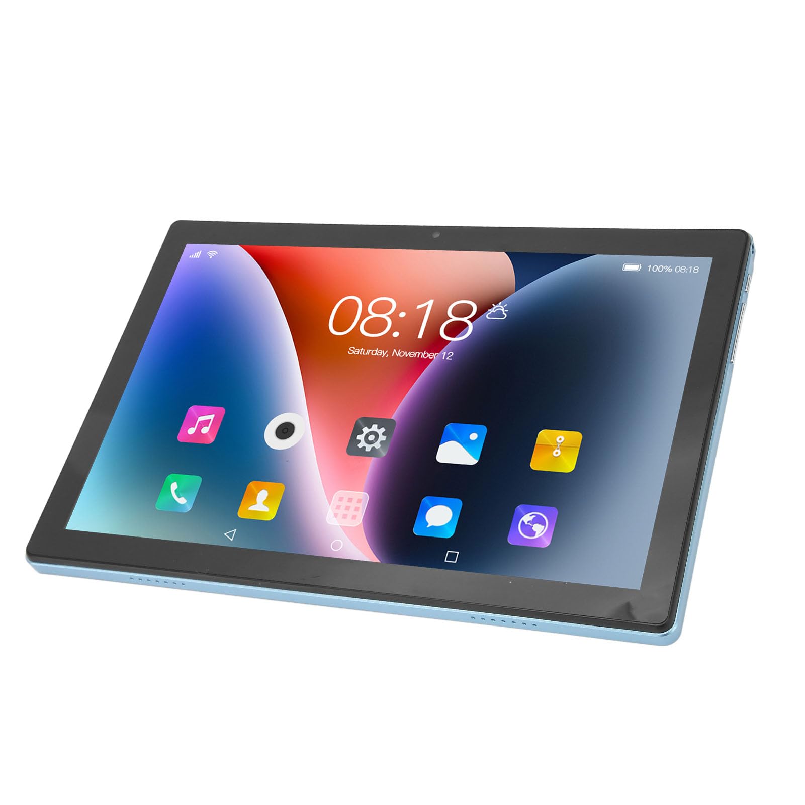 HEEPDD 5G WiFi Tablet, FHD 10.1 Inch Tablet 128GB Scalable 100‑240V Octacore CPU Stereo Dual Speakers 4G for Entertainment (Blue)
