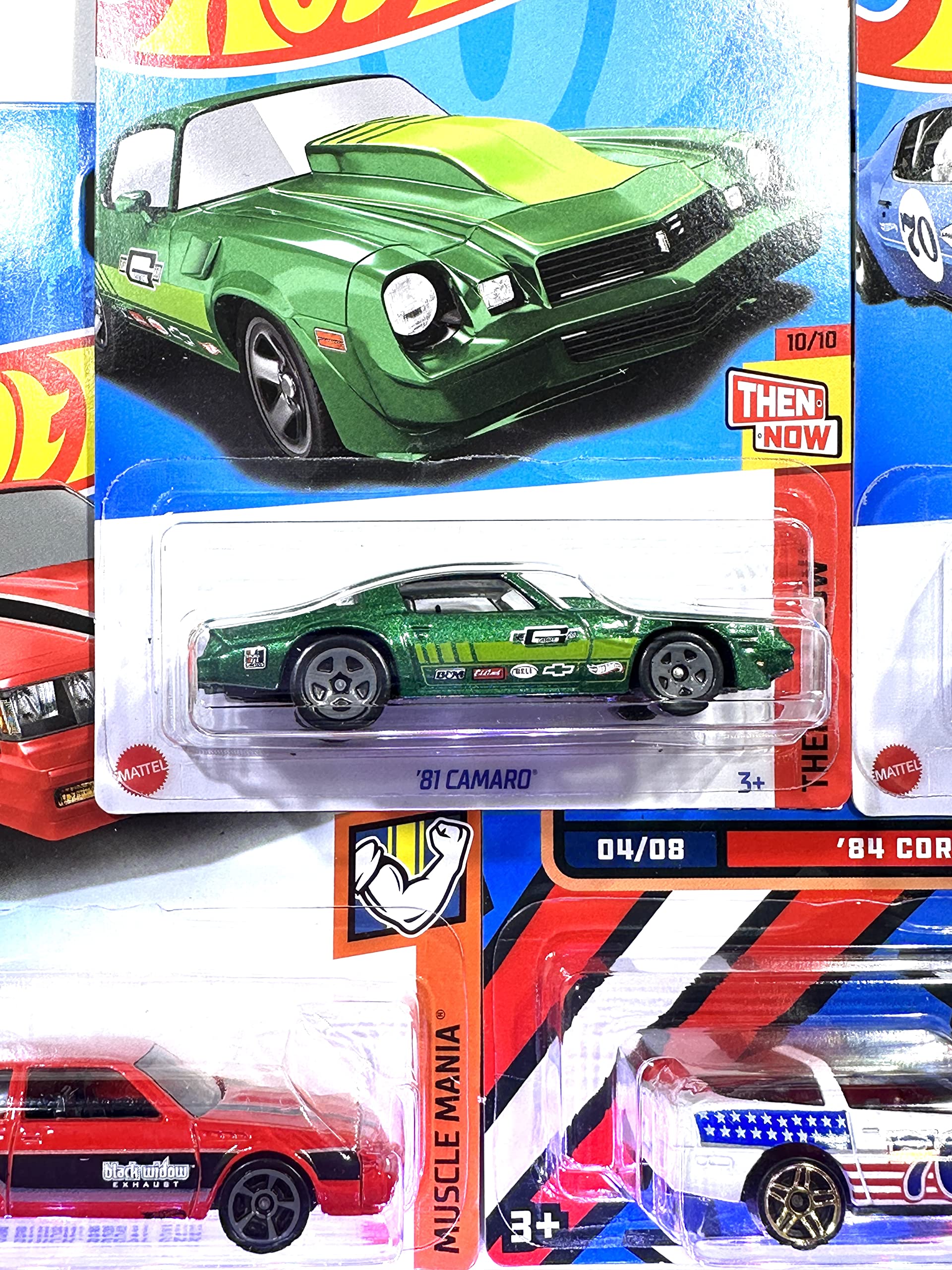 Hot Wheels - 5 Pack Special Bundle - 70's - 80's Muscle Cars - Mustang, El Camino, Corvette, Firebird, Camaro - Mint/NrMint - Ships Bubble Wrapped in a Box with Fill