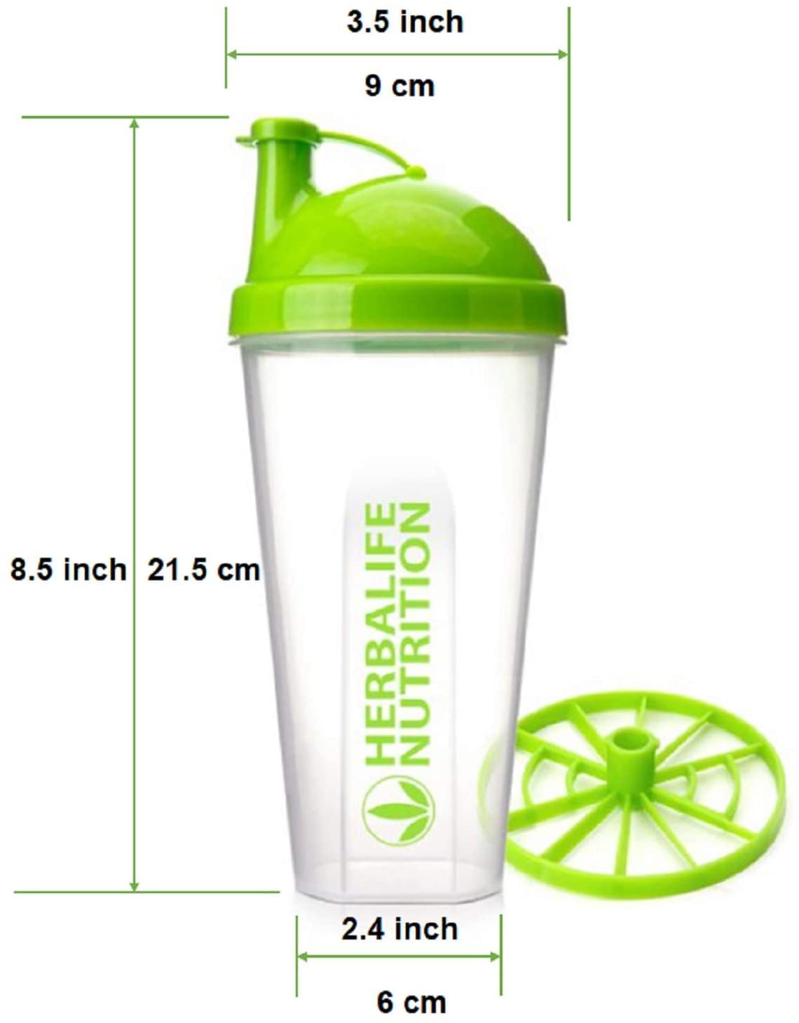 Herbalife Shaker Bottle 13.5-Ounce(400ml) with Blender and Herbalife Spoon 1 pack