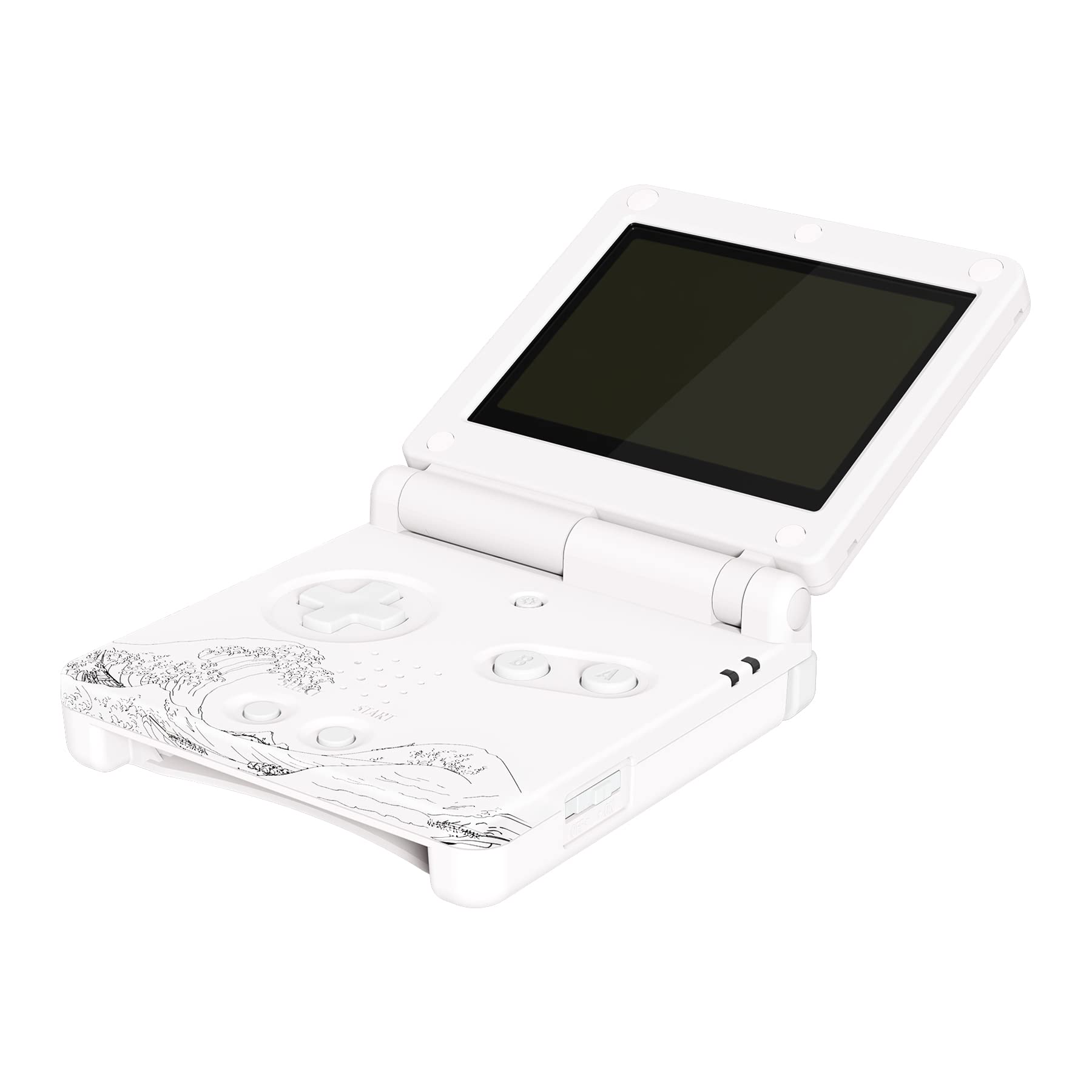 IPS Ready Upgraded eXtremeRate The Great Wave Custom Replacement Housing Shell for Gameboy Advance SP GBA SP β Compatible with Both IPS & Standard LCD β Console & Screen NOT Included