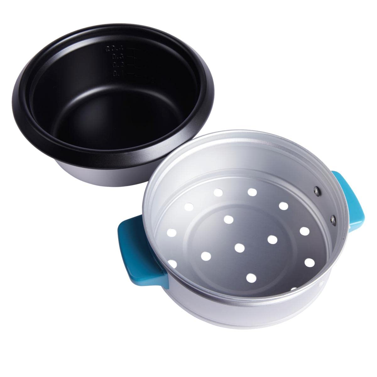 Kitchen HQ 2-Cup Multi-Cooker and Steamer Set w/Spoon & Measuring Cup (Renewed)