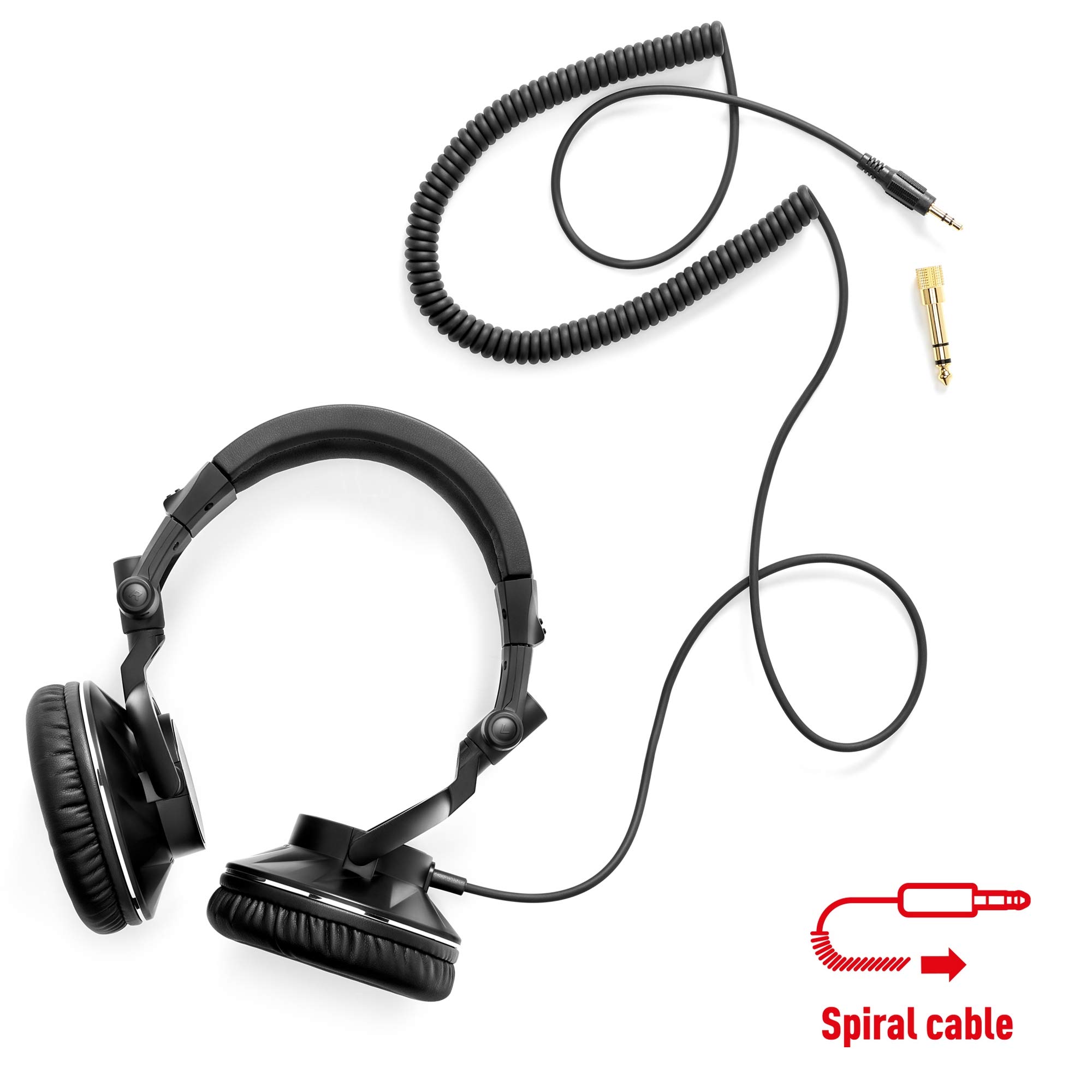 Hercules HDP DJ60 β Professional-Quality DJ Headphones - High Performance, Foldable and Comfortable,Black