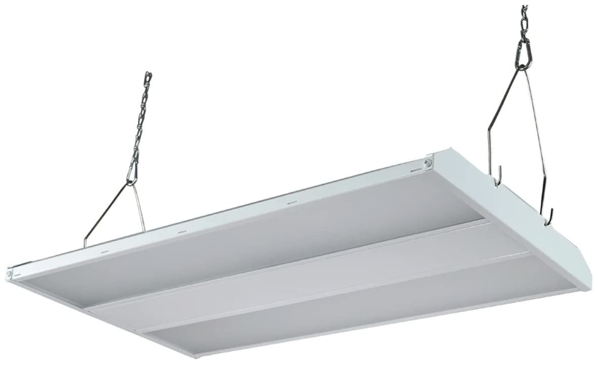 Light In Depot 2FT LED High Bay Light 110W, 14850lm, 0-10V Dimmable, 5000K, 250W Equivalent, Hanging Warehouse Lights, Industrial Indoor Area Workshop Garage High Bay LED Lighting (2FT-110W, 4Pack)