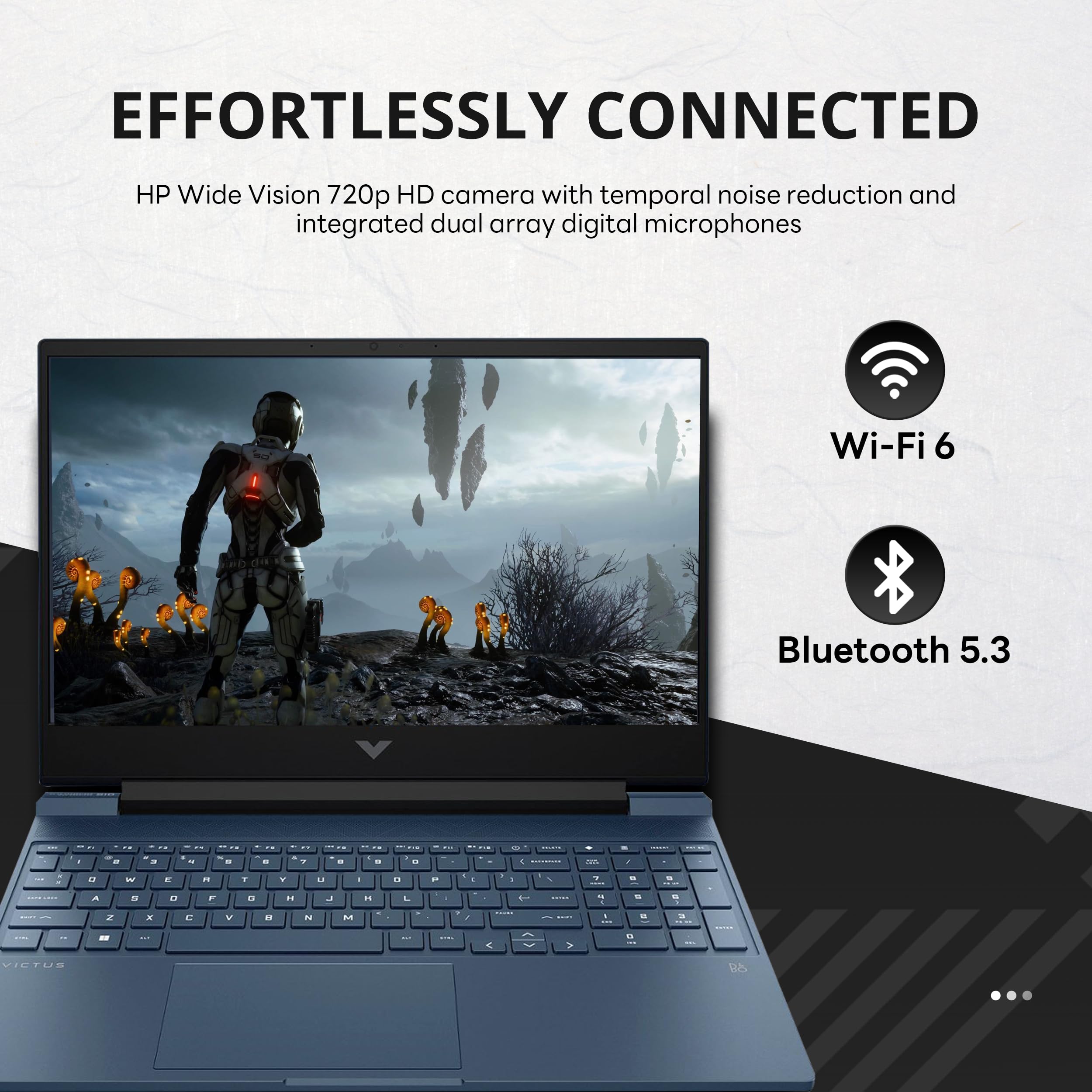 HP Victus 15.6'' FHD 144Hz Gaming Laptop, Intel Core i5-13420H, NVIDIA GeForce RTX 3050, 16GB RAM, 512GB SSD, Backlit Keyboard, Wi-Fi 6, HD Camera, Win 11 Pro, Blue, 128GB Hotface Extension Set