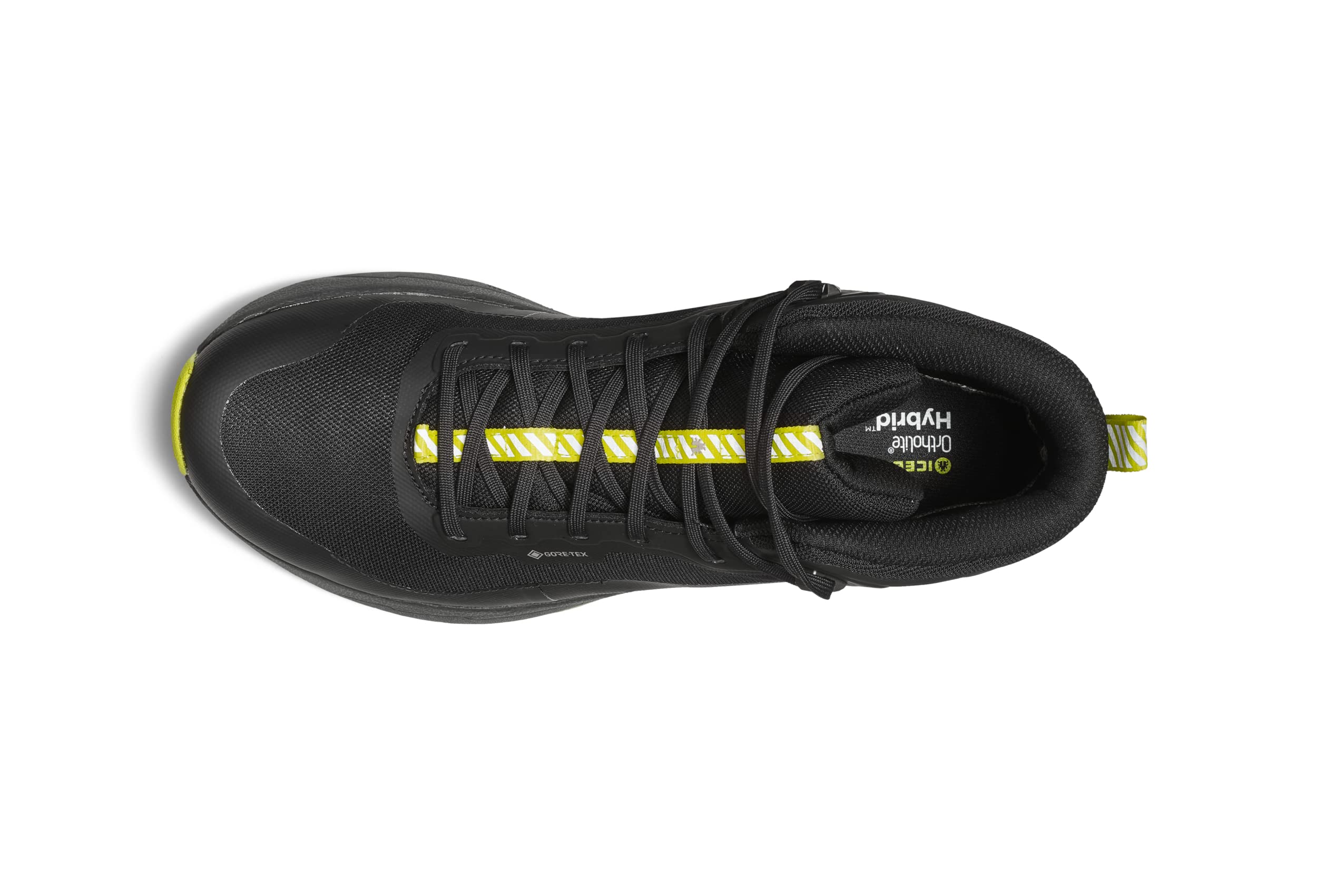 Icebug Mens Haze Mid Biosole GTX Midcut Hiking Shoe with Grip Sole, Black/Poison, 10.5