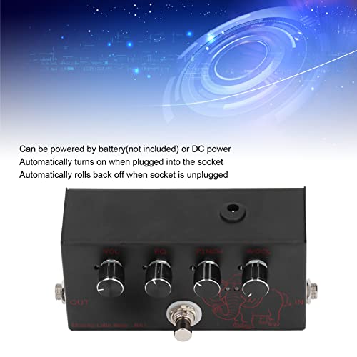 Guitar Effect Pedal, Signal Enhancement Bypass Function Powerful Performance Electric Guitar Effect Pedal Cool Appearance 200mA for Music Class