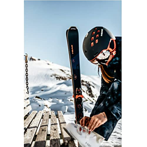 HEAD Womens Total Joy Pro Graphene Lightweight All-Mountain Skis with Joy 11 GW SLR Bindings, 163 cm