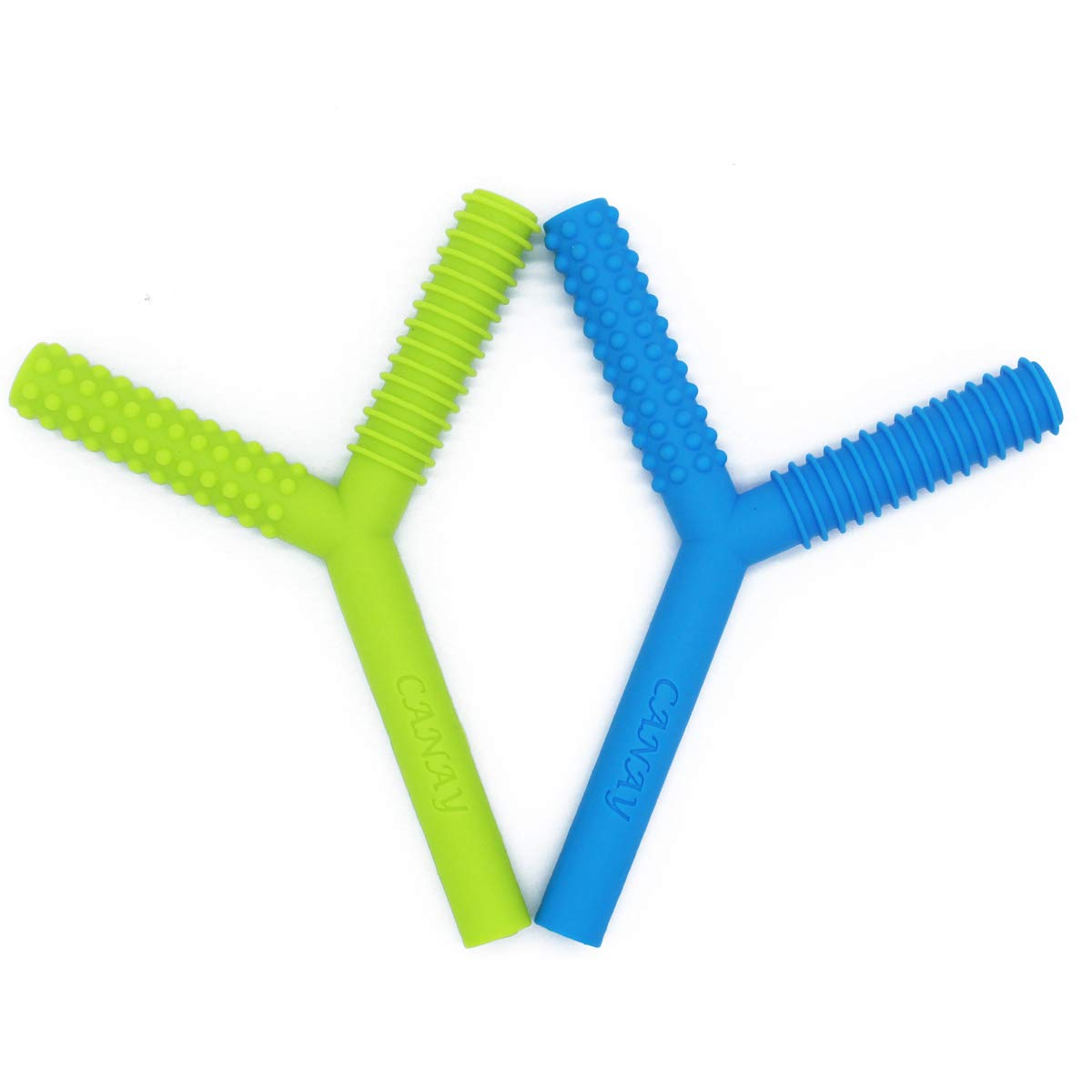 Hollow Teething Tubes – Y Baby Teethers – Teething Toys for Babies 0+ Months - BPA Free/Freezer Safe/Dishwasher Safe