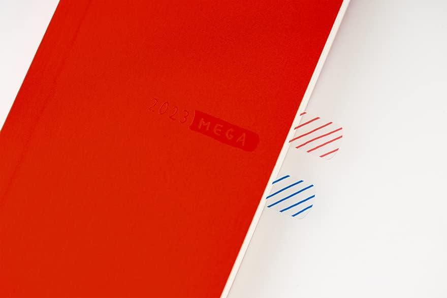 Hobonichi Techo Weeks Mega [Japanese/Wallet-Size/January 2023 Start] Sneaker: Vermilion