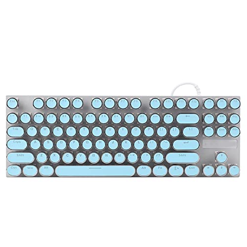 LBEC Mechanical Keyboard, Red Switch 26 RGB Lighting Effects 2 Colors Injection Molding Red Switch Mechanical Gaming Keyboard (Blue Electroplating Punk)