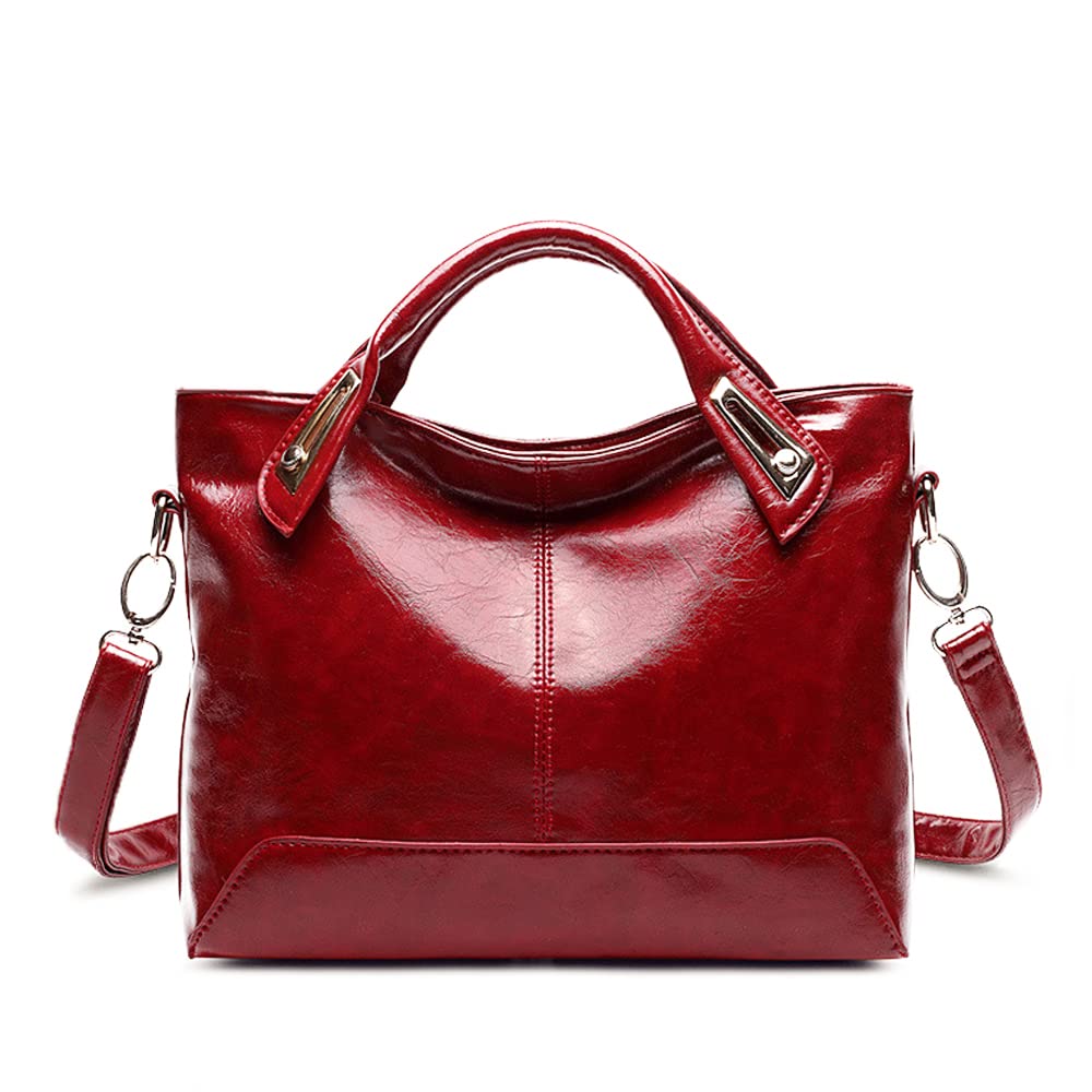 KKP Women's Leila Medium Triple Compartment Satchel Crossbody Bag Purse Handbag