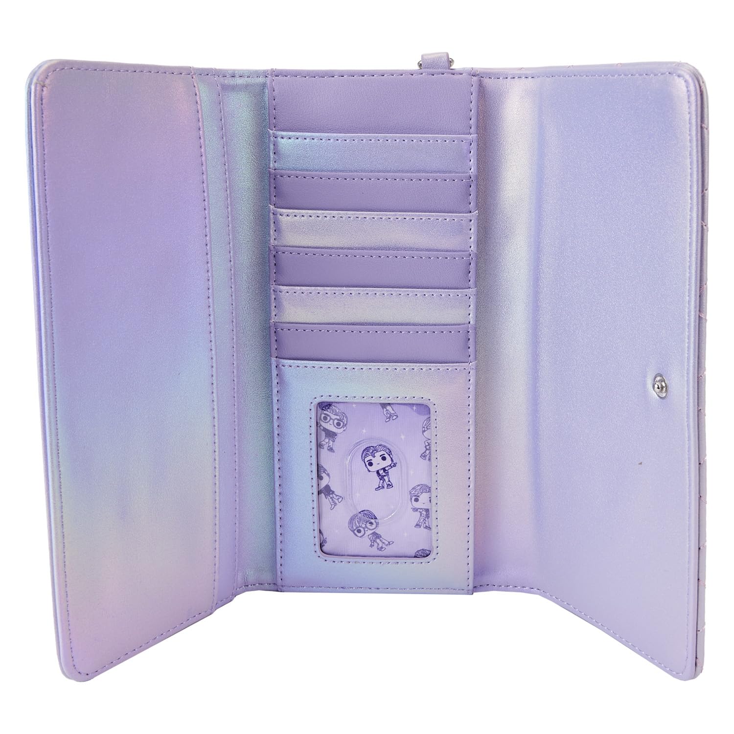 Loungefly BTS Logo Iridescent Purple Flap Wallet