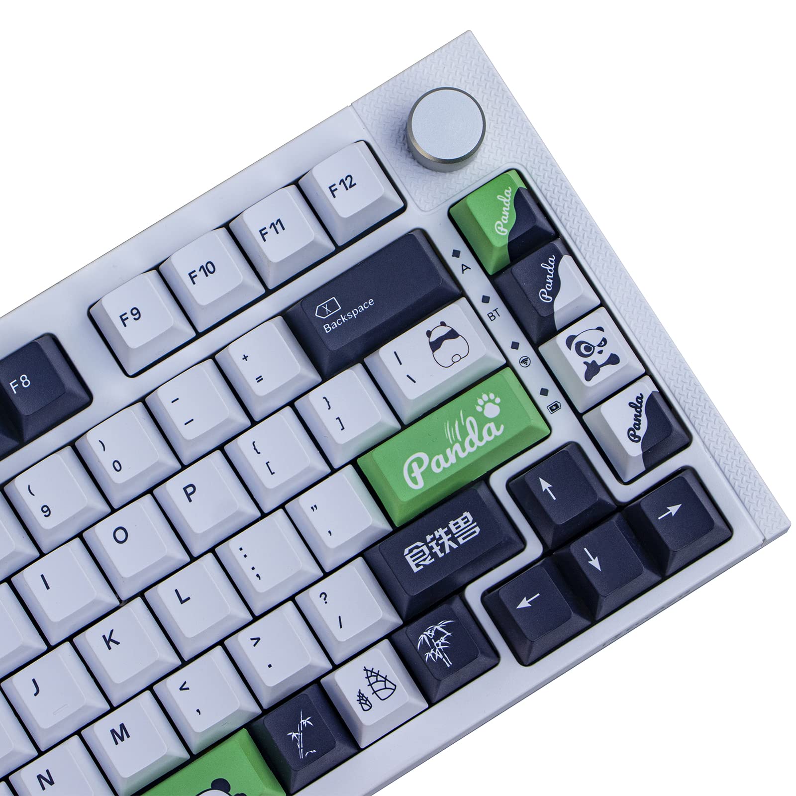 LWMIDOUZ PBT Keycaps,130 Keys Dye-Sublimation Cherry Profile keycap Custom Keycaps for 61/64/68/75/87/96/98/104/108 Mechanical Gaming Keyboard Green