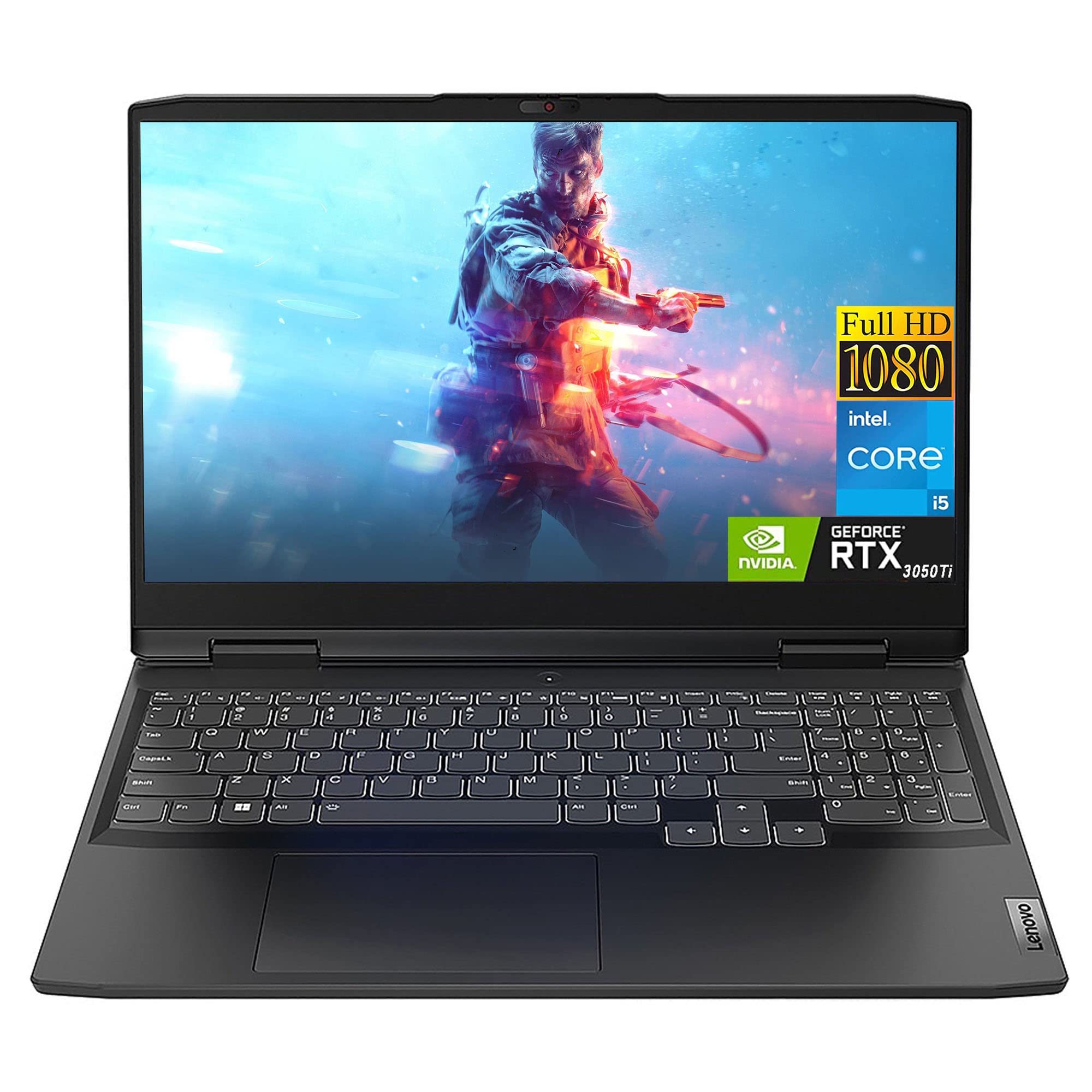 Lenovo Ideapad 3i Gaming Laptop 2022 Newest,15.6 inch FHD Display, Intel Core i5-12500H 12-core Processor, NVIDIA RTX 3050Ti Graphics, 32GB RAM, 512GB SSD, Windows 11 Home, Bundle with JAWFOAL