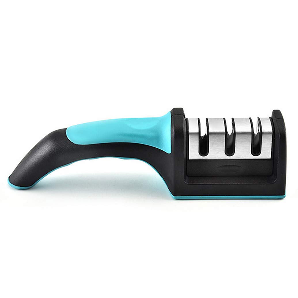 Hercaise Kitchen Knife Sharpener with Coarse Medium and Fine 3âStage Knife Sharpening System for Repair, Restore and Polish Blades, Ideal Knife Sharpeners for Chef's Choice