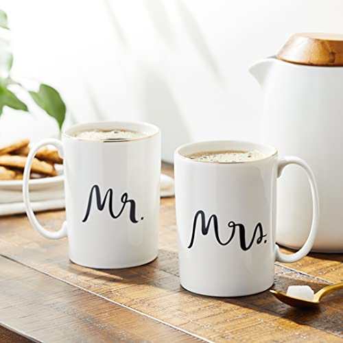 Kate Spade New York Bridal Party Mrs. 2Pc Mug Set, 1.55 LB, White
