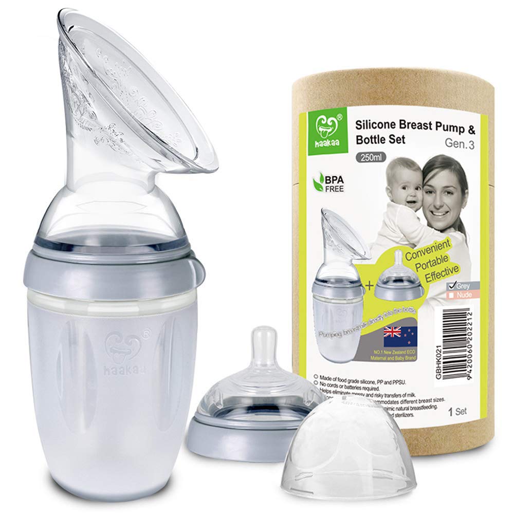 haakaa Manual Breastpump Breast Milk Saver Gen 3 Multi-Functional Breastfeeding Set 8oz/250ml