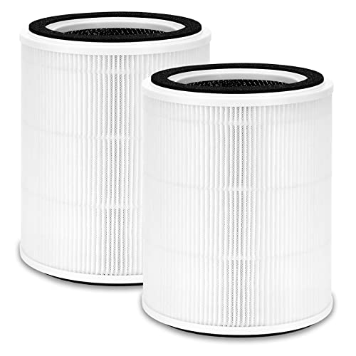Improvedhand TPAP001 True HEPA Filter Replacement for TOPPIN TPAP001 Comfy Air C2 Air Puri-fier, Replace # TPFF001, 3-IN-1 HEPA and Activated Carbon Filter - 2 Pack