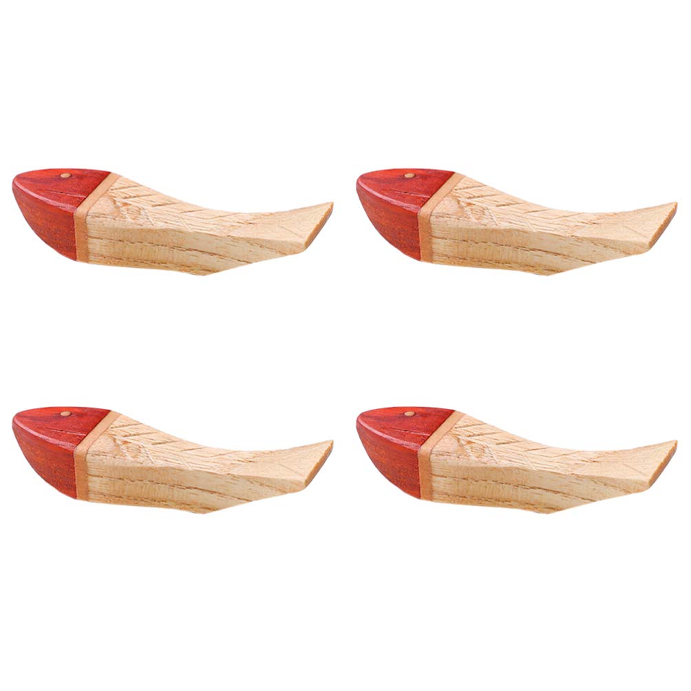Hemoton Fork 4pcs Fish Shaped Chopstick Rest Japanese Chopsticks Dining Table Decor Wedding Chinese Decor Dinner Table Decor Chopstick Holder Japanese Decor Wood Simple Acid Branch