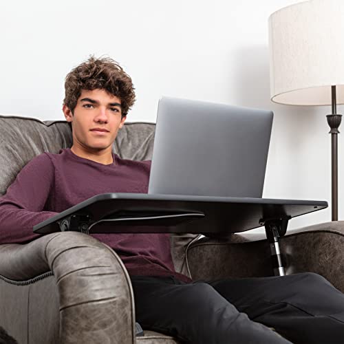 Husband Pillow Combo - Backrest Pillow with Arms : XXL Maroon & Lap Desk Bed Tray : Pink - Memory Foam Reading Pillows for Bed w/Removable Neck Roll & Laptop Bed Tray Table