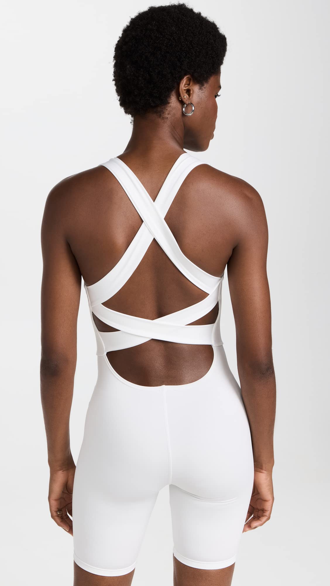 HÉROS Women's The Short Unitard, White, XS