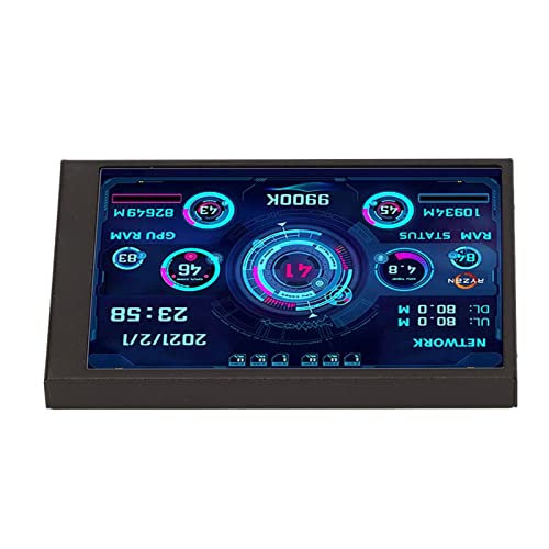 PC 3.5 Inch IPS USB Mini Screen Temperature Display CPU Data Monitor Multifunction Clear Data Mini ITX PC Case Monitor for PC Chassis