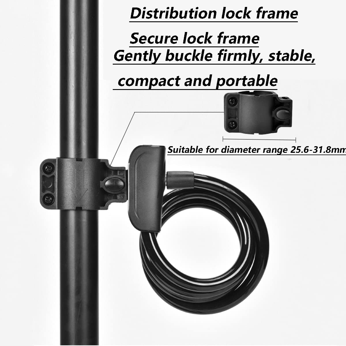 HUKSXZ Bike Lock,Bike Cable Lock with Key,Bike Key Lock with Mounting Bracket,Motorcycle Locks (Color : Blue, Size : 1.2mx12mm)