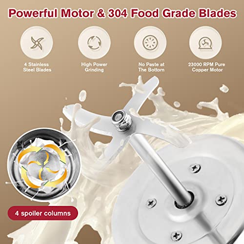 LANUEVA Soy Milk Maker Machine 1.3L/44OZ, 8 In 1 Nut Milk Maker for Dry Wet Soybean, Almond Milk, Vegan Nut Milk, Oat Milk, Smoothies, Porridge, Paste, Juice, Self-Cleaning, Include Recipe, 110V