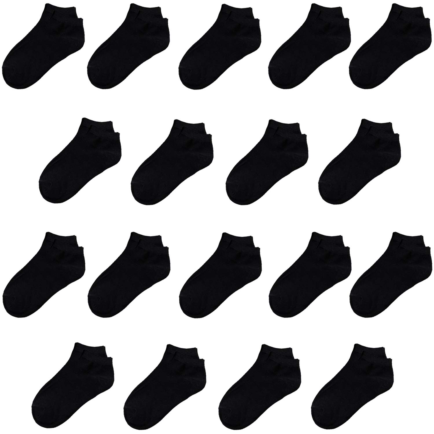 JAMEGIO 18 Pairs Kids' Ankle Socks Low Cut Half Cushion Sport Ankle Socks Boys Girls(2-4 Years)