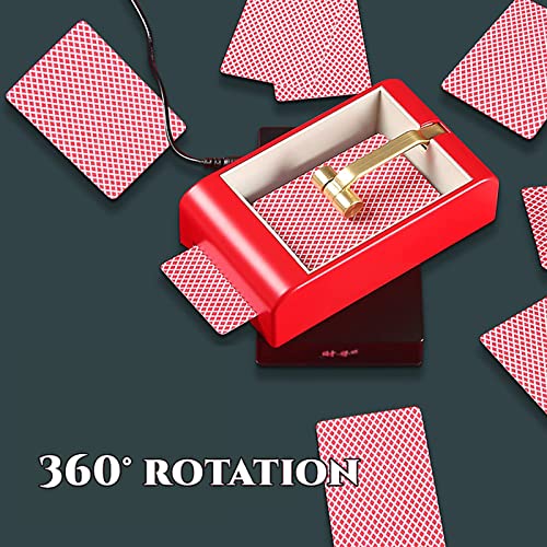 JAHURO Card Dealer, Smart Poker Card Shuffler, 360° Degree Rotating Licensing Machine, Suitable for 2-8 People Home Casinos Game, Not Shuffle Function