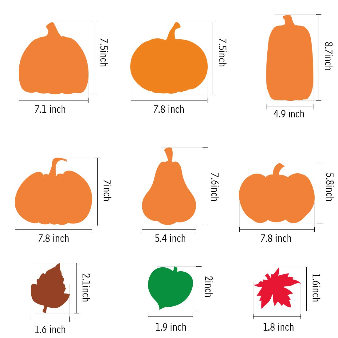 Hifunwu 30Pcs Halloween Foam Pumpkin Craft Kit Decorations with Foam Fall Maple Leaves Rhinestone Stickers for Halloween Thanksgiving Kids Art Crafts Decorations