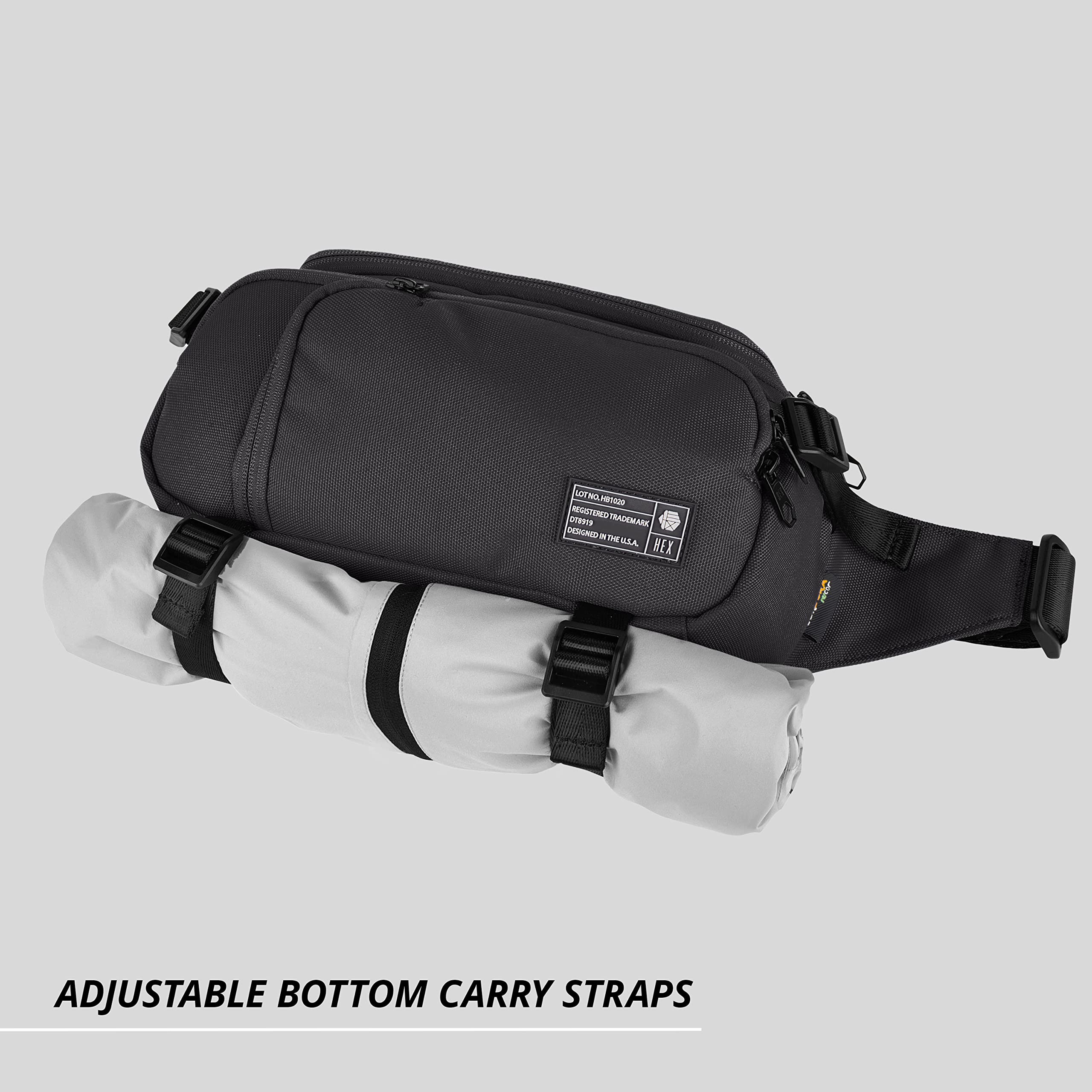 HEX Ranger DSLR Camera Sling Mini - Customizable Interior Dividers, Cordura Shell, Photography Drone Lenses Daily Carry Storage Case, Black