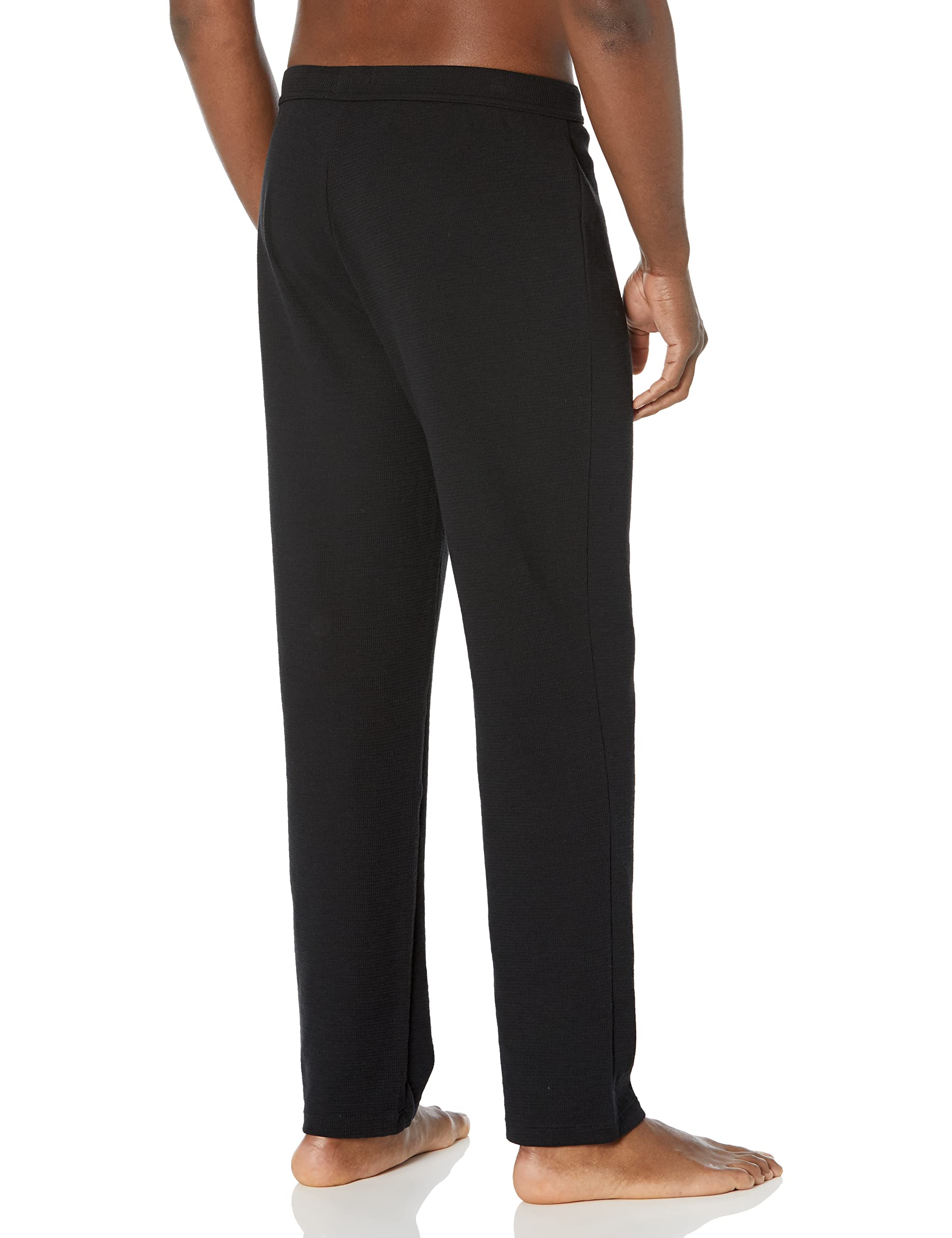 HUGO Boss Mens Waffle Cotton Blend Pants Pajama Bottom, Black, Large US