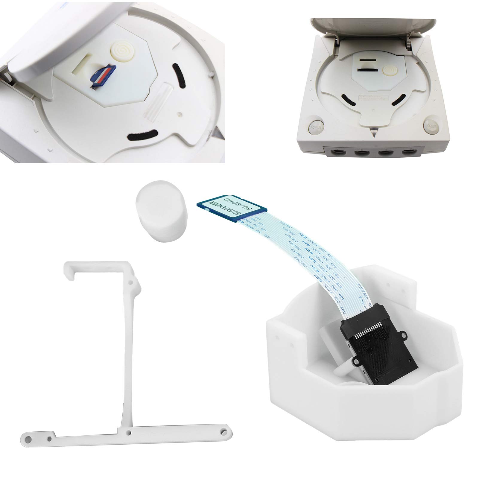 KOSDFOGE Compatible with Accessories for Sega Dreamcast, Including Replacement Cases, Expansion Adapters, and Memory Card Install Extender.
