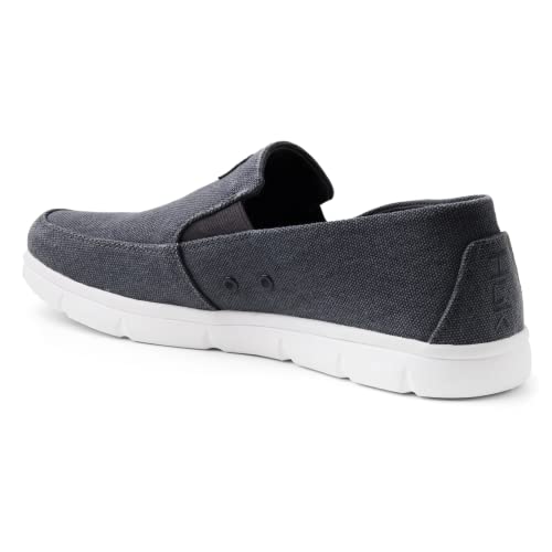 HUK Men's Brewster Slip On Wet Traction Fishing & Deck Shoes Boat, Classic-Volcanic Ash, 9