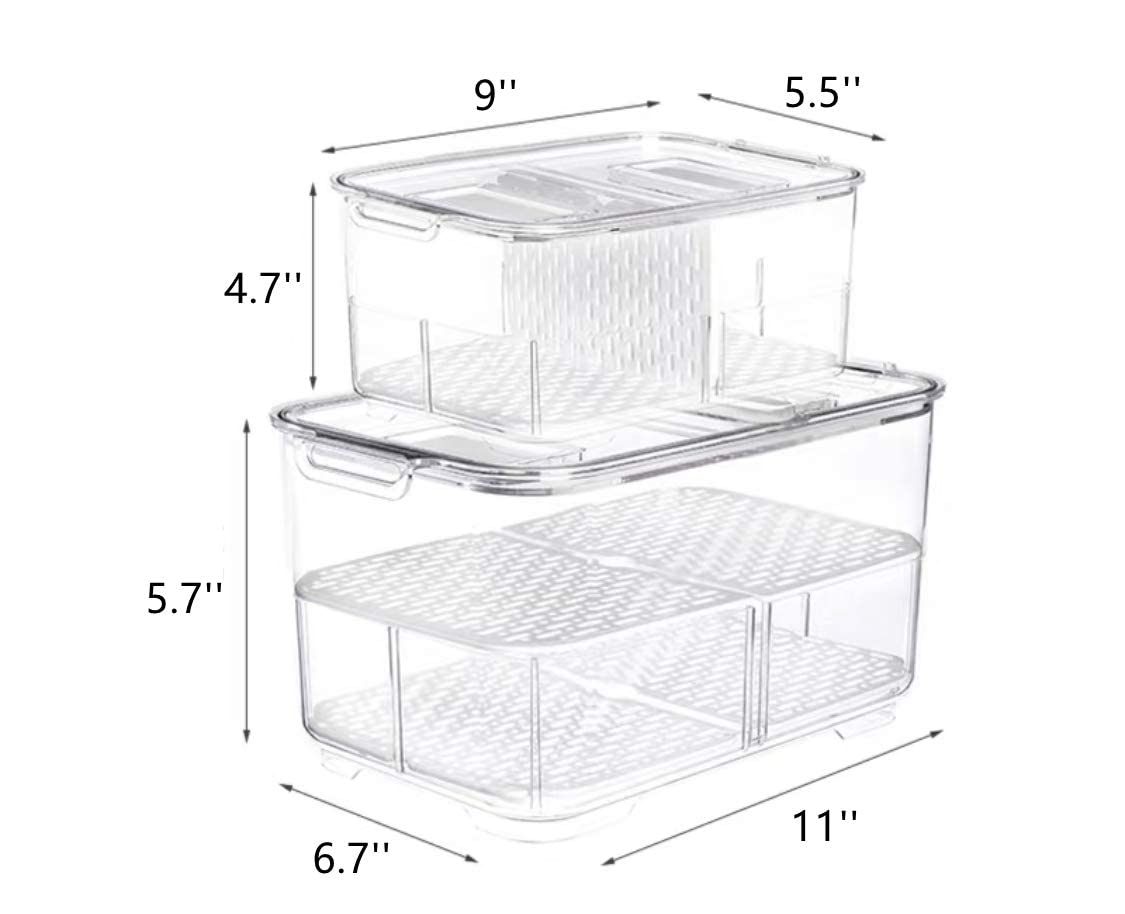Large Food Storage Containers Fridge Produce Saver