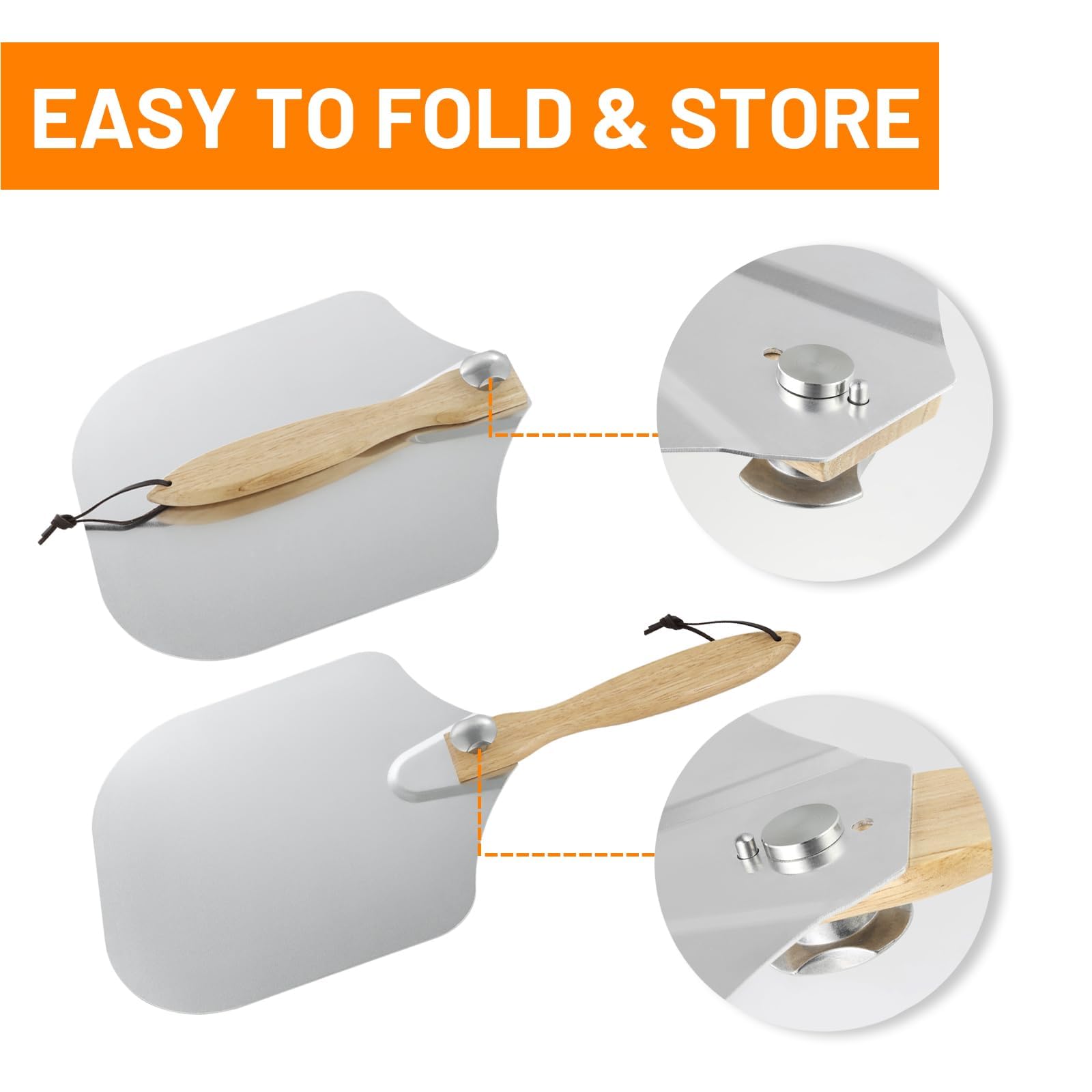 Lituford Master the Art of Pizza Making with Our Complete Pizza Oven Set and Accessories - Includes 12" x 14β Pizza Peel and Cutter with 14" Blade - Perfect for Indoor and Outdoor Cooking!