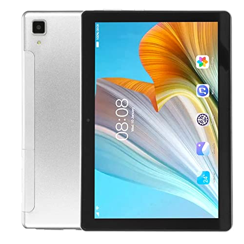 LBEC 8.1in Tablet, HD Tablet Silver Grey 5G WiFi 100 to 240V 1920x1200 for Study for Work (US Plug)