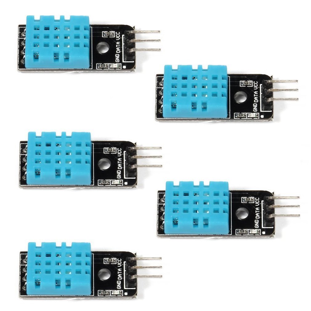 Hailege 5pcs DHT11 Digital Temperature Humidity Sensor Module Temperature Humidity Sensor 3.3V-5V Humidity Measure Range 20%-95% Temperature Measure Range 0-50℃ Celsius with Dupont Wires