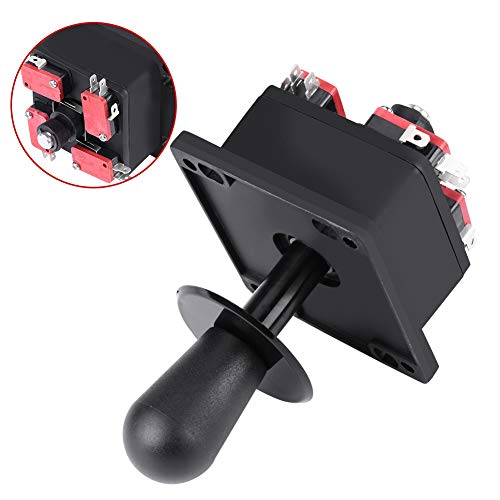 Joystick, Plastic Black American Style Arcade Joystick with Microswitch for DIY Arcade Game Machine Parts for Gifts